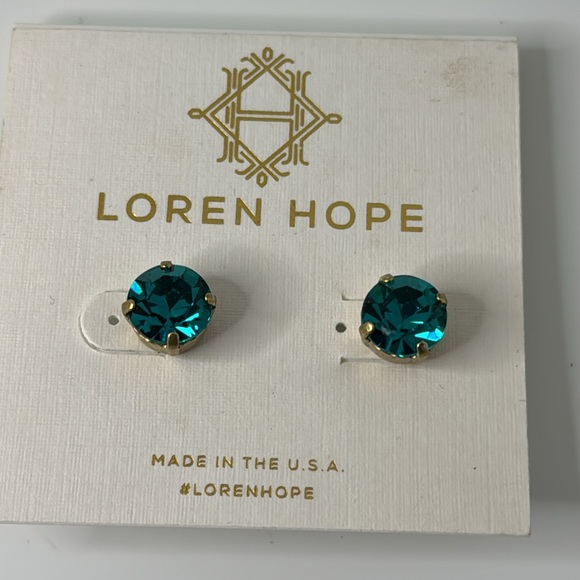 Loren Hope | Jewelry | Loren Hope Round Kaylee Blue Zirconia Earring ...